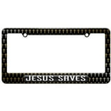 Jesus Saves, Religious License Plate Tag Frame, Multiple Colors ...