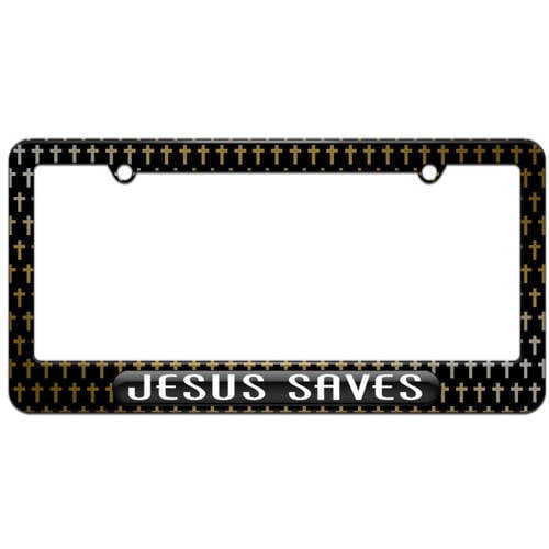 Jesus Saves, Religious License Plate Tag Frame, Multiple Colors ...