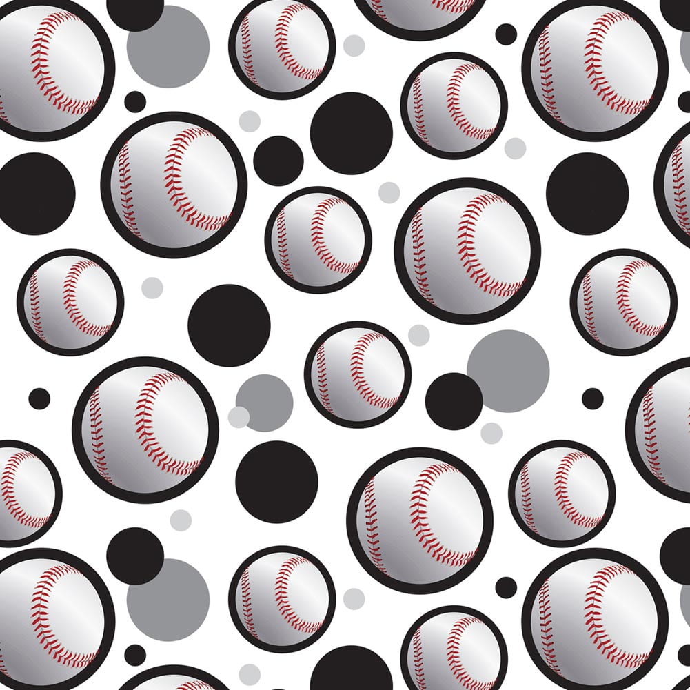 Baseball Ball Sport American National Black Premium Gift Wrap Wrapping ...