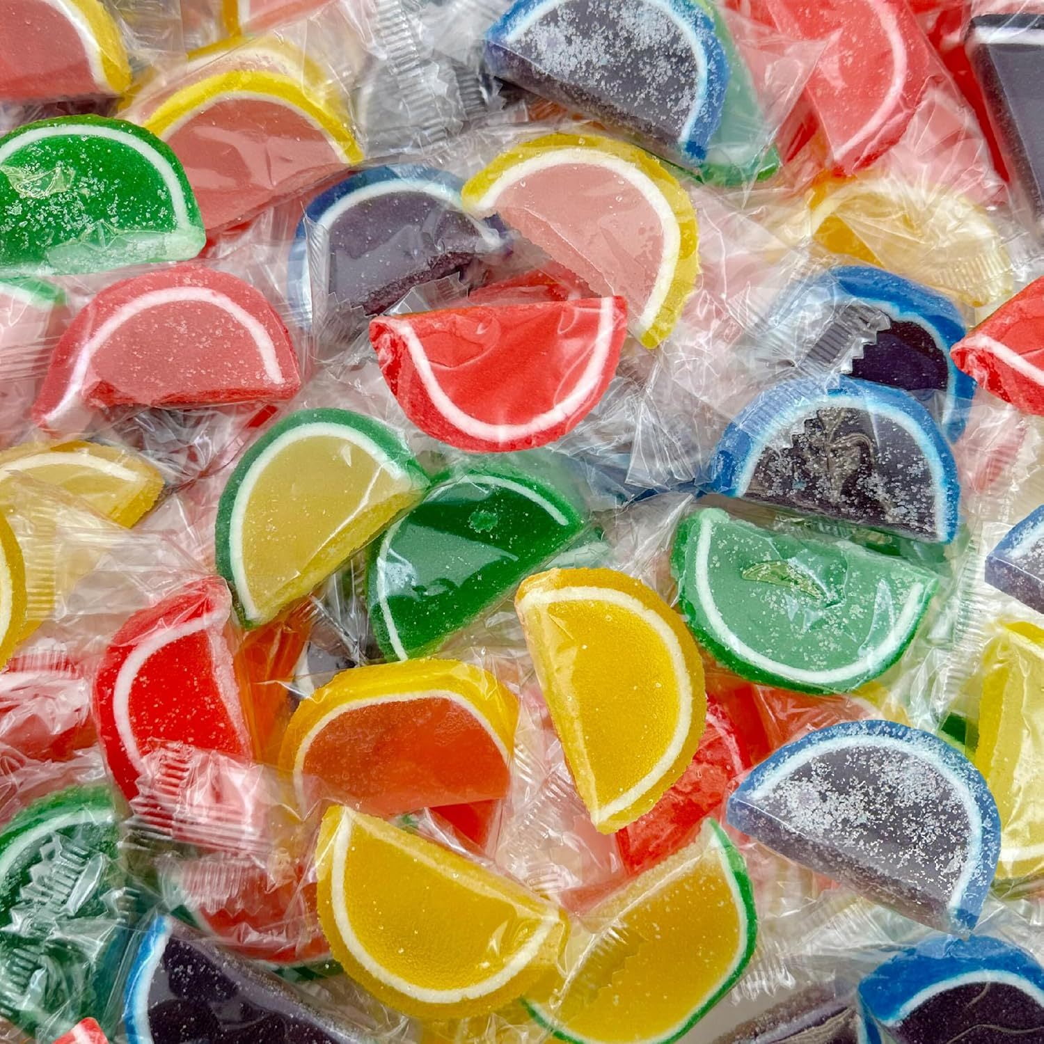 Fruit Slices Jelly Candy | Assorted Flavors | Bulk 3-Pound Bag | Individually Wrapped | Gelatin ...