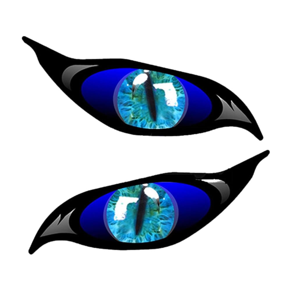 Cat Eye Stickers For Car|Reflective Decal Mirror Cover With Scary Eyes ...
