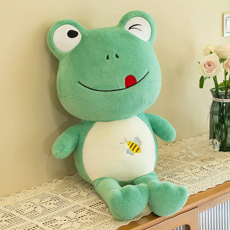 Kawaii Frog Plush Toy Soft Stuffed Animal Frog Plushie Figure Doll 35 ...