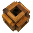 Cover Sliding Cage Cube - Wooden Brain Teaser Puzzle - Walmart.com