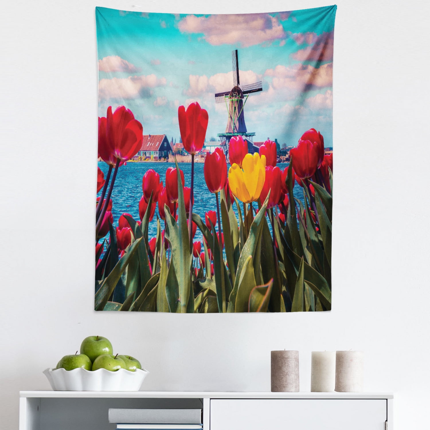 Amsterdam Tapestry, Idyllic Spring Morning Photo with Dutch Tulips ...