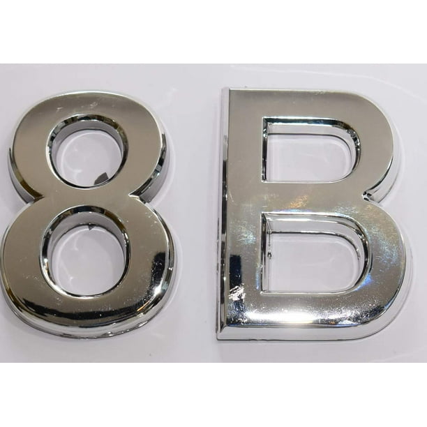 Apartment Number 8B Sign/Mailbox Number Sign, Door Number Sign. (Silver ...
