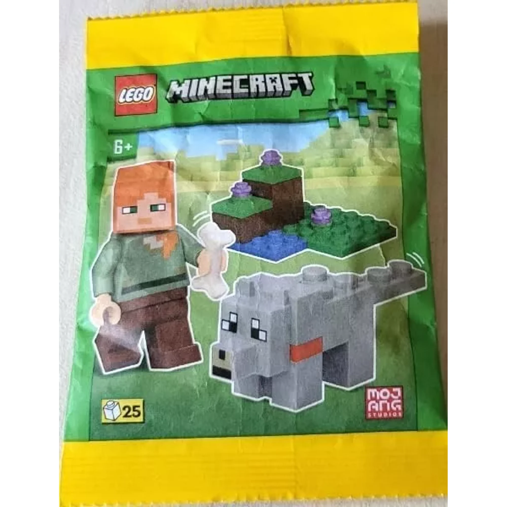 Click here for Lego Minecraft Mini Set: Alex Minifigure With Wolf... prices
