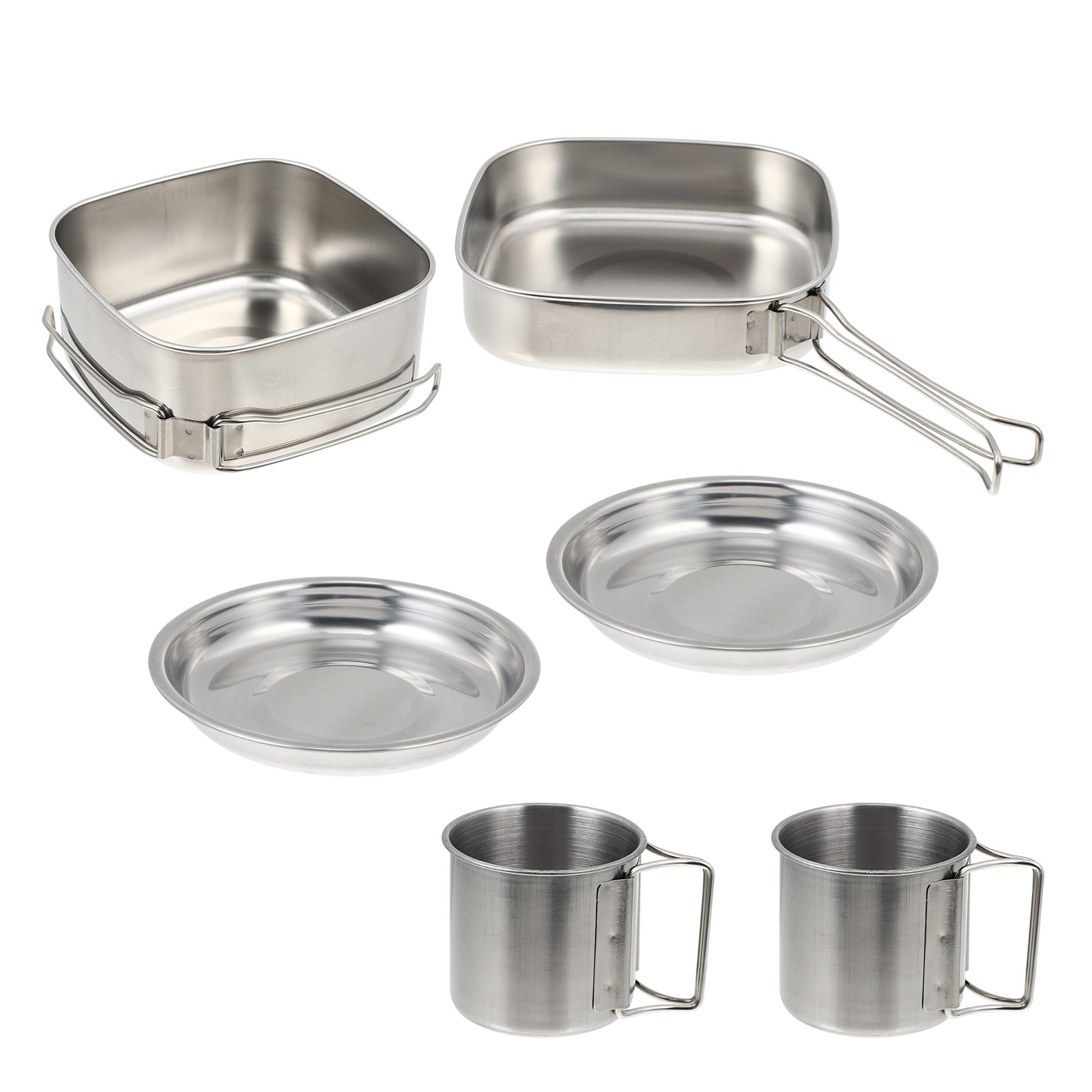 NUOLUX Set Camping Cooking Pot Cutlery Silverware Water Backpacking ...