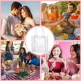 25 Pack 6.3" x 5.9" x 2.8" Clear Gift Bags with Handle, Reusable ...