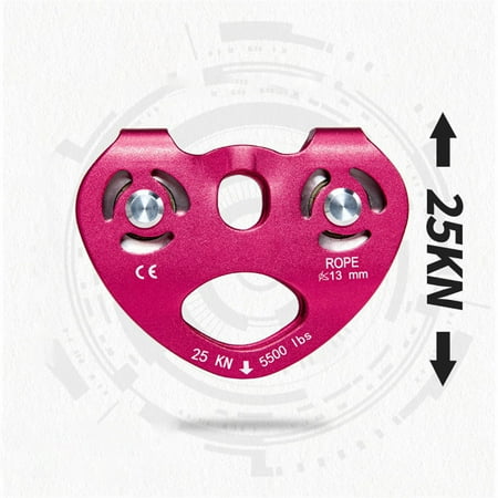 Zip Line Trolley Double Pulleys Hanging Device Caving Line Trolley for ...