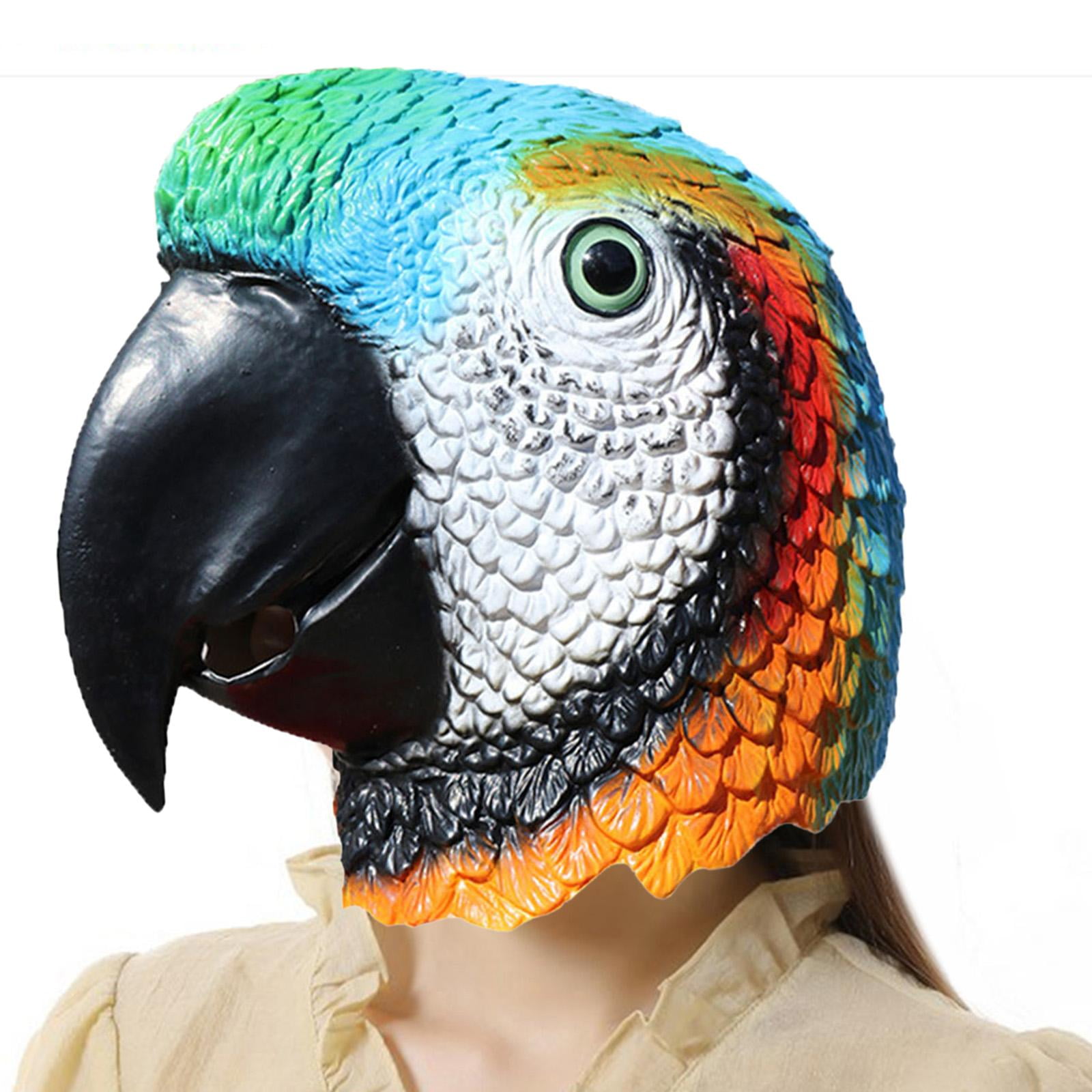 Máscara de loro, máscara de látex divertida para la cabeza, accesorios ...