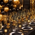 12 Pcs Black and Gold Metallic Foil Spray Table Centerpieces, Gold Star ...