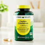 Spring Valley Ceylon Cinnamon Dietary Supplement Vegetarian Capsules ...