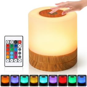 Taipow Touch Table Lamp, Rechargeable LED Night Light W Remote Control ...