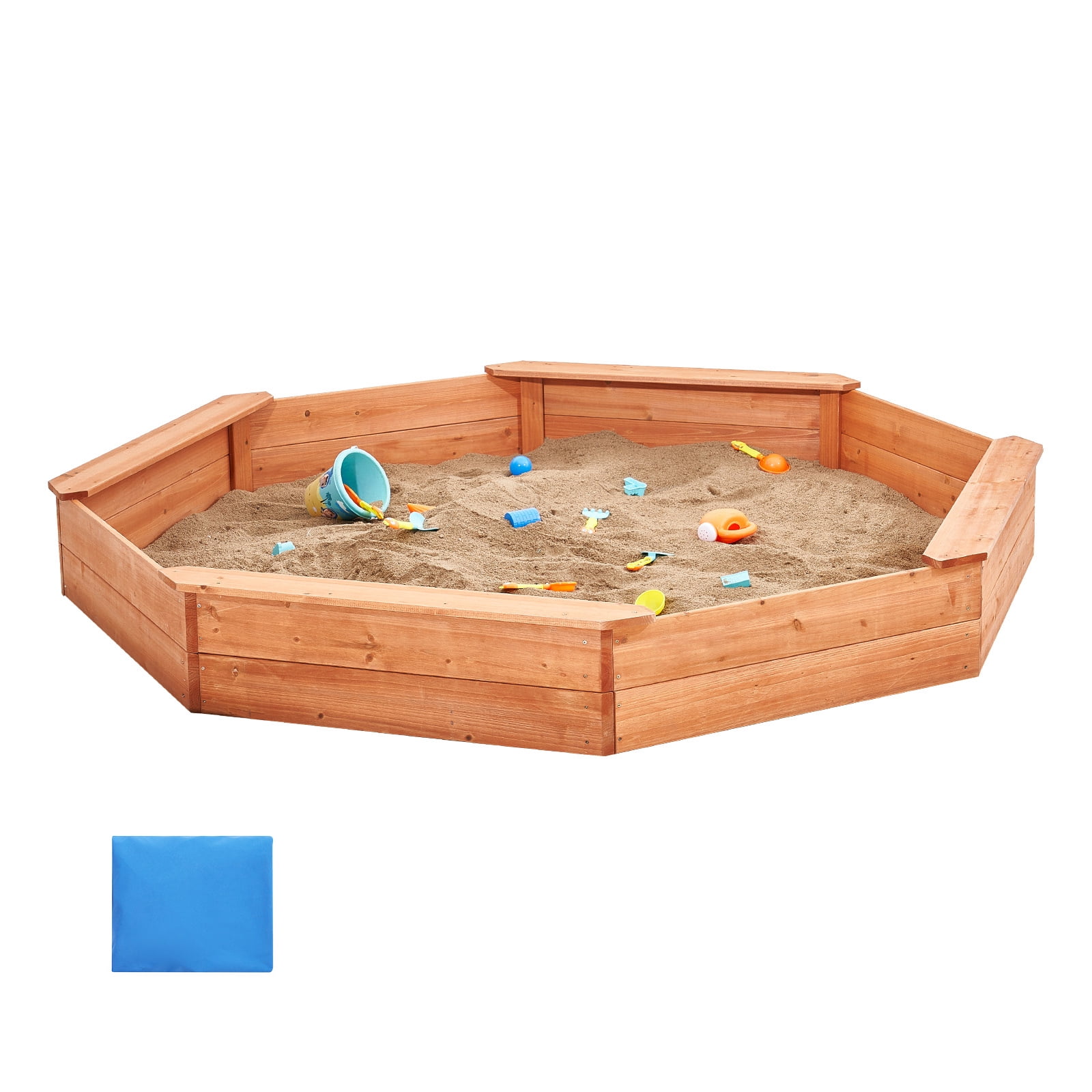 Click here for Kffkff Wood-Constructed Sandbox With Lid  Dimensio... prices