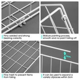 Mimifly Stackable Hanging Wire Storage Baskets, Collapsible Under Shelf ...