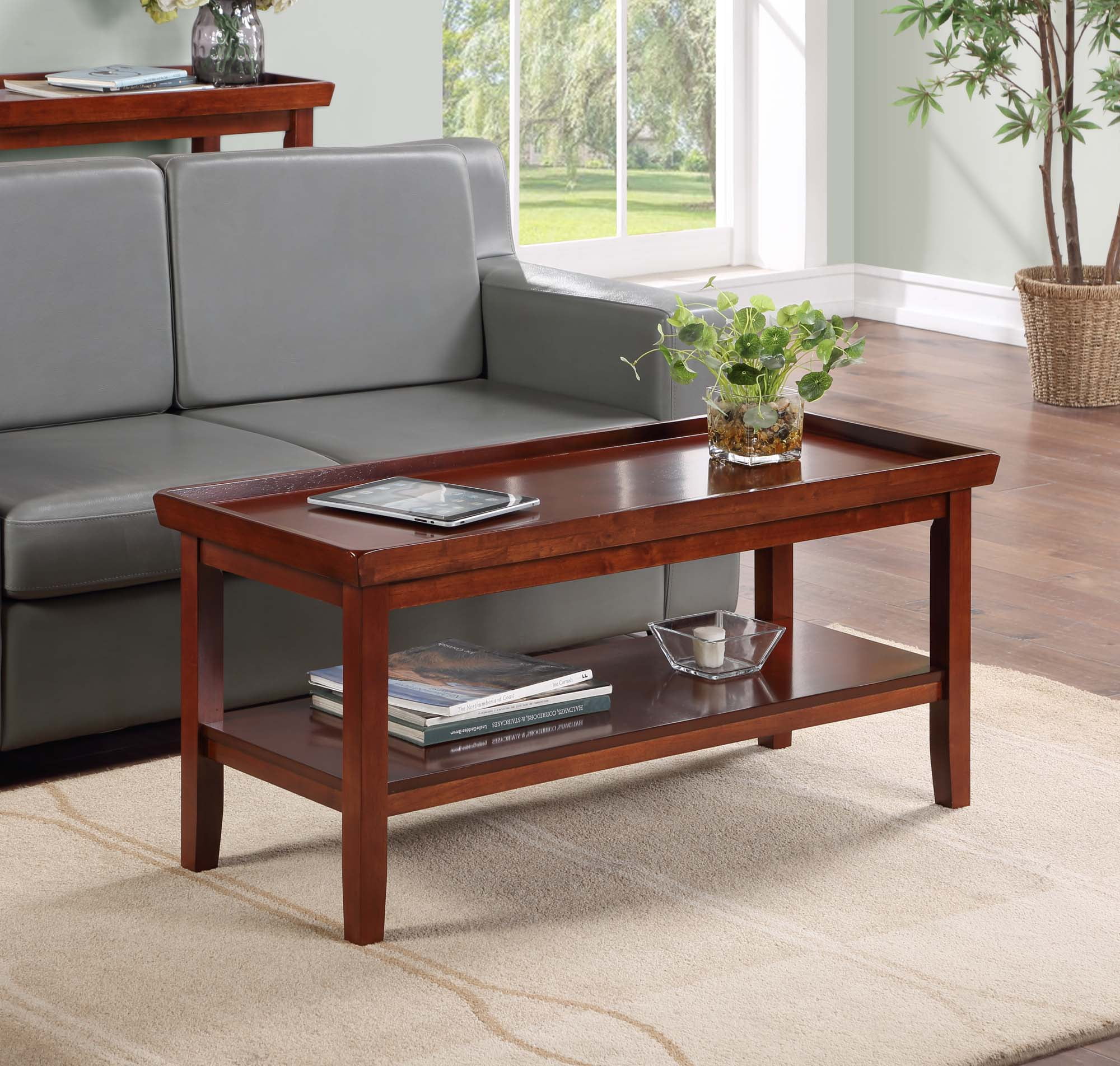 Convenience Concepts Ledgewood Coffee Table with Shelf - Walmart.com
