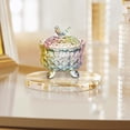 Colorful Crystal Glass Candy Snack Barrel Storage Jar Embossed Luxury ...