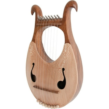 1 Set Wooden Lyre Harp Retro 7-string Lyre Harp Musical String ...