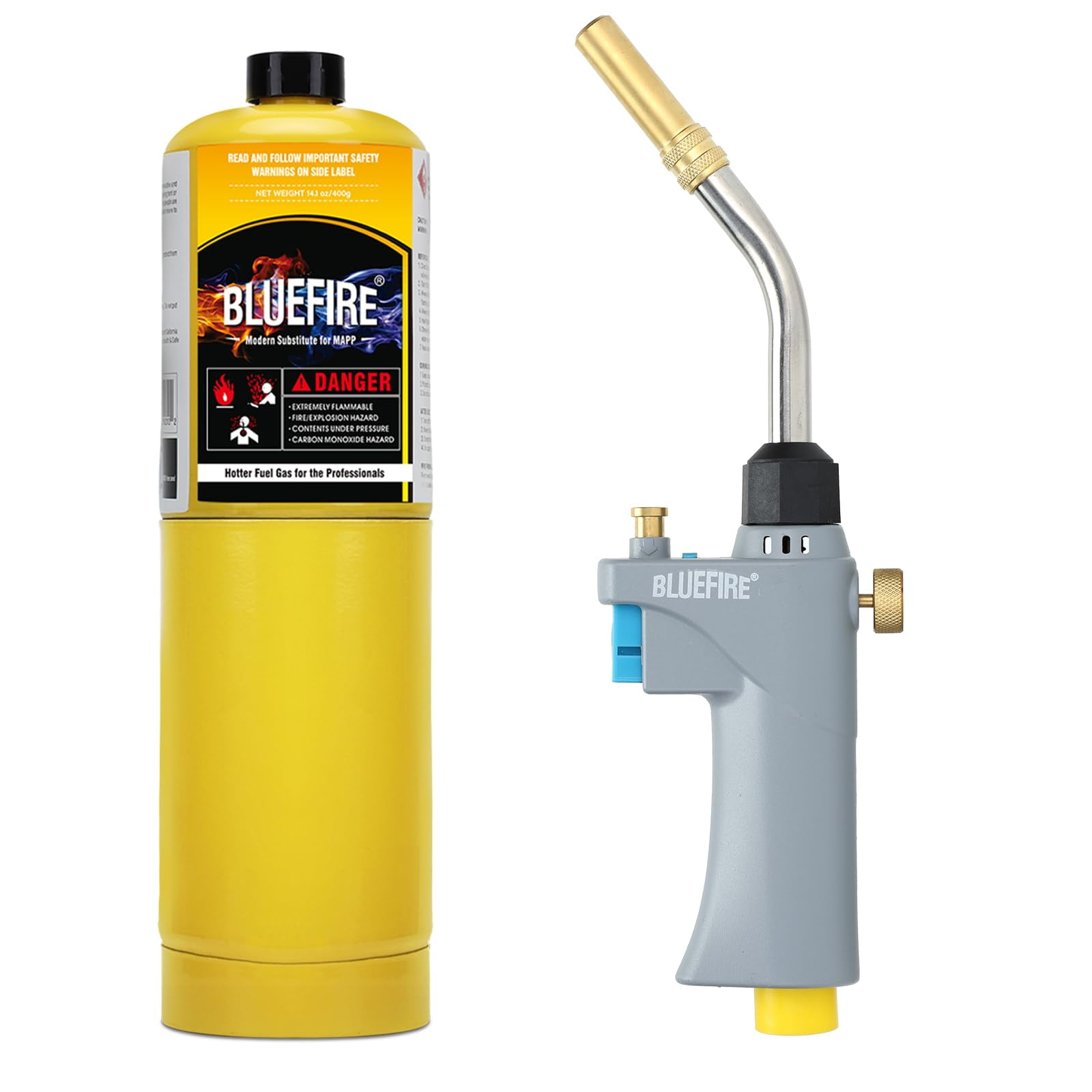 BLUEFIRE BTS-8090 Propane Torch Trigger Start Heavy Duty Gas Welding ...