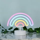 EZ-Illuminations Battery Operated Multicolor LED Neon-Style Rainbow ...