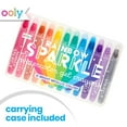 OOLY Rainbow Sparkle Metallic Washable Crayons, 12 Count Watercolor Gel ...