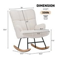 Nursery Rocking Accent Chair Teddy Upholstered Glider Accent Chair ...