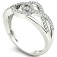 1/6ct TW Diamond 10K White Gold Interlocking Loops Fashion ring ...