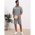 DARING DIVA Men's 2 Pieces Beach Shirt & Shorts Striped Textured ...