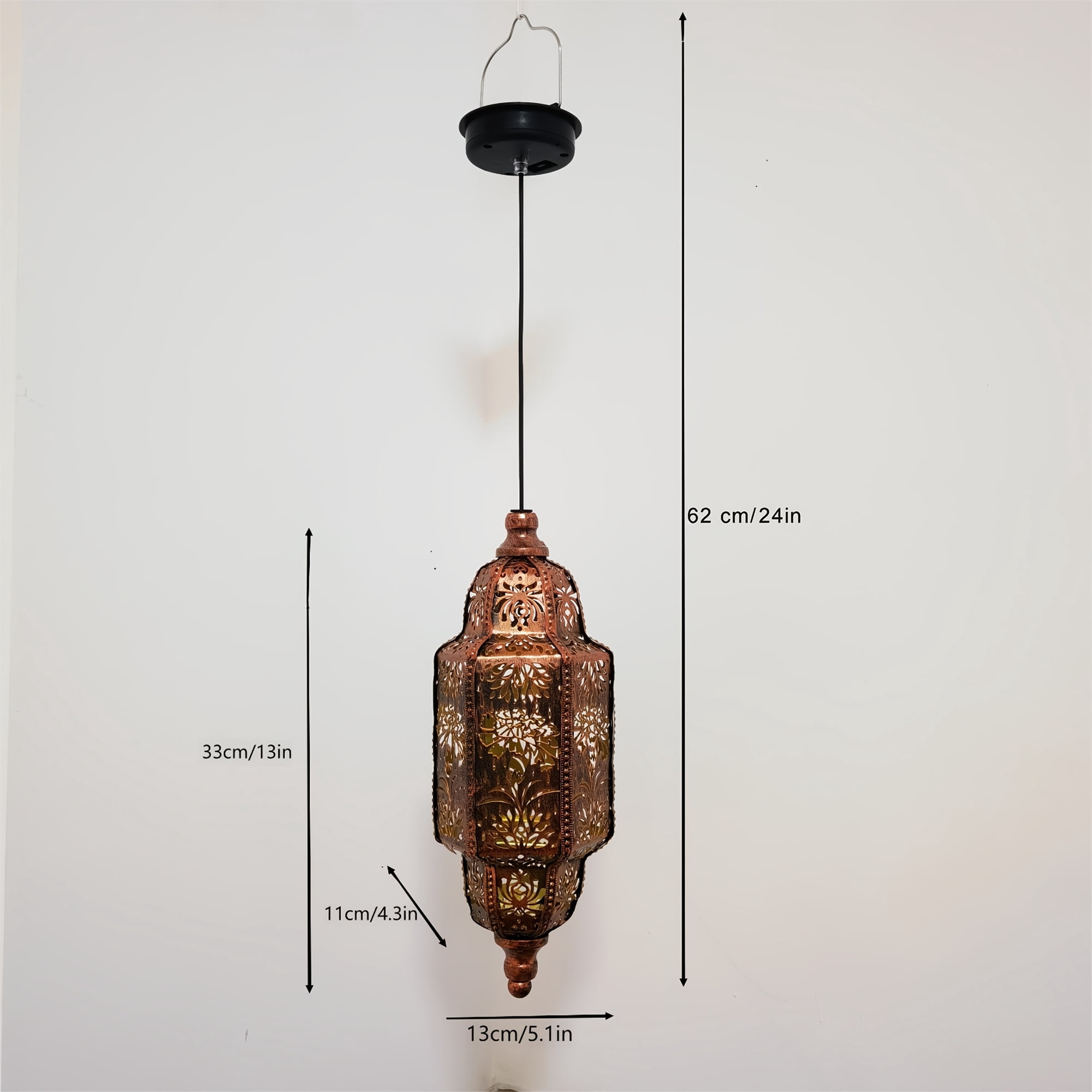 Click here for Unbranded Hollow Iron Art Solar Lantern Courtyard... prices