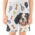BZSMCE Adjustable Drawstring Casual Shorts With Dog Tennis Racket Bone ...