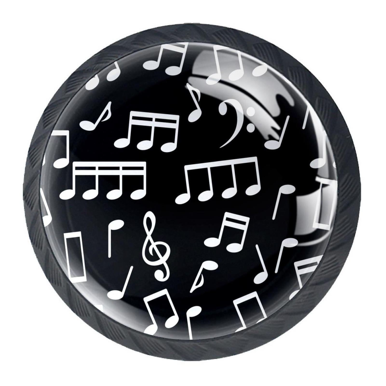 4 Pcs Musical Notes Knobs for Kitchen Cabinet Cupboard Dresser Bookcase ...