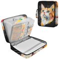 ALAZA Cute Cat Pattern Expanding Accordion File Folder 3 Ring Zipper ...