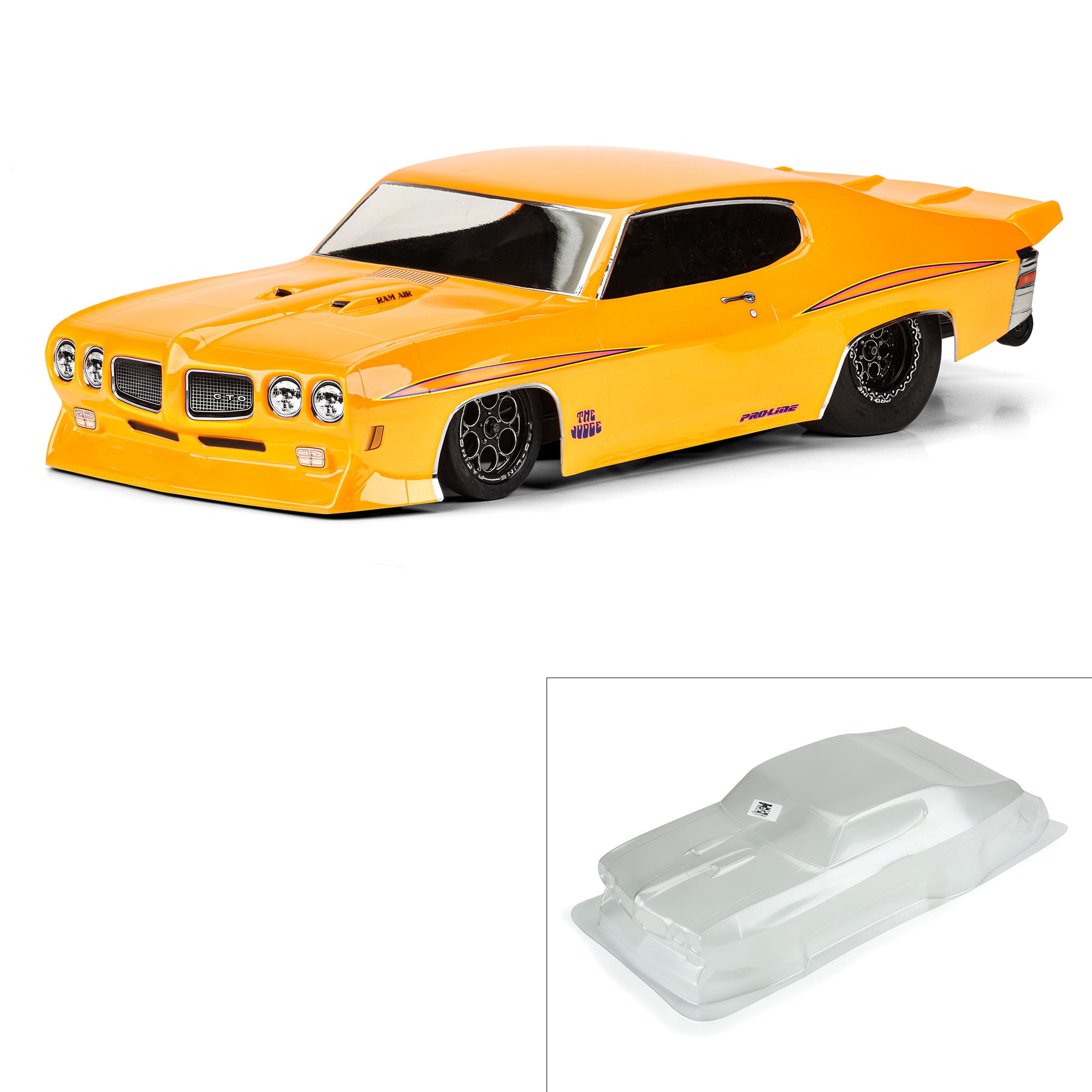 Pro-Line Racing 1/10 1970 Pontiac GTO Judge Clear Body Drag Car ...