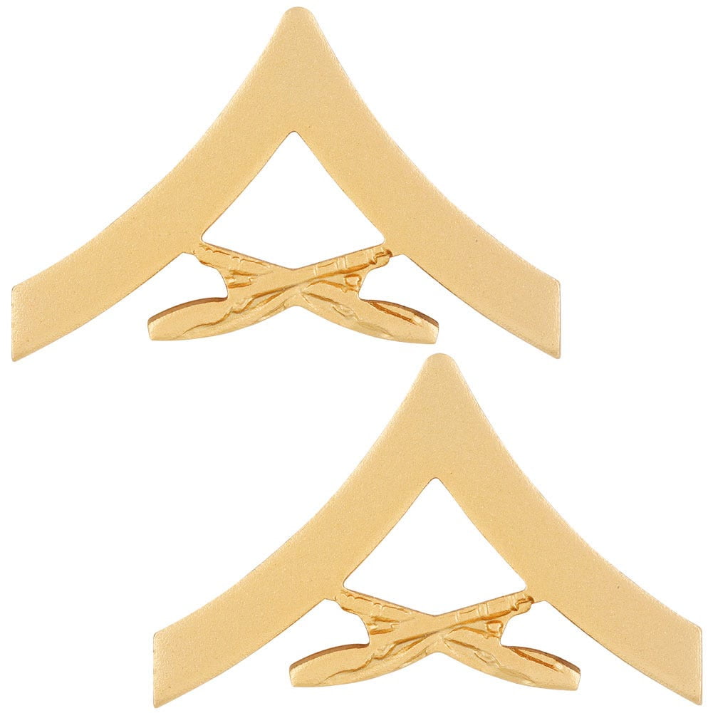 United States Marine Corps (USMC) chevron LCPL Lance Corporal E-3 satin ...