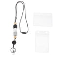 GETAJGHSD 1Set Transparent Id Card Holder with Lanyard for Secure Badge ...