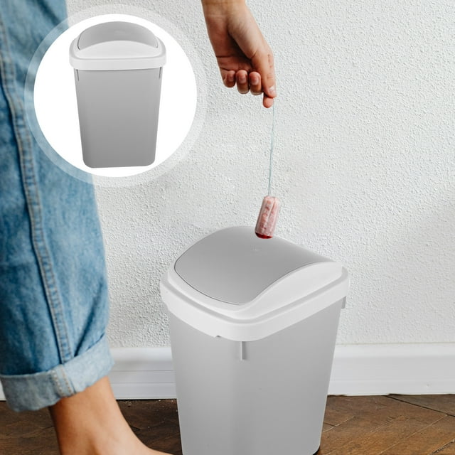 Bathroom garbage can Kitchen Garbage Can Household Plastic Trash Can ...