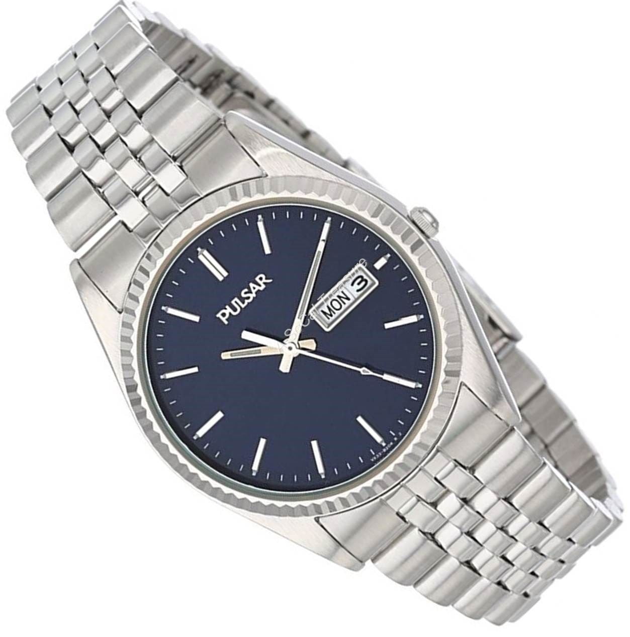 Men's PXF277 Dress Silver-Tone Stainless Steel Watch - Walmart.com