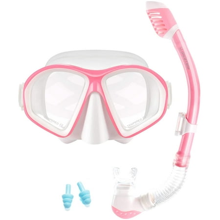 Kids Snorkel Set-Scuba Dry Top Diving Mask Anti-Leak Impact Resistant ...