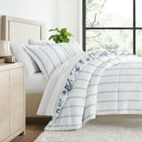 Comfort Canopy - Cabbage Rose Stripe Ultra Soft Reversible Comforter ...