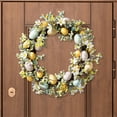 "Front Door Easter Wreath - Large 17"" Handmade Wreath with Faux Pastel ...