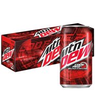 Mtn Dew Code Red Zero - Sugar with saney Coaster 12 oz Cans (Code Red ...