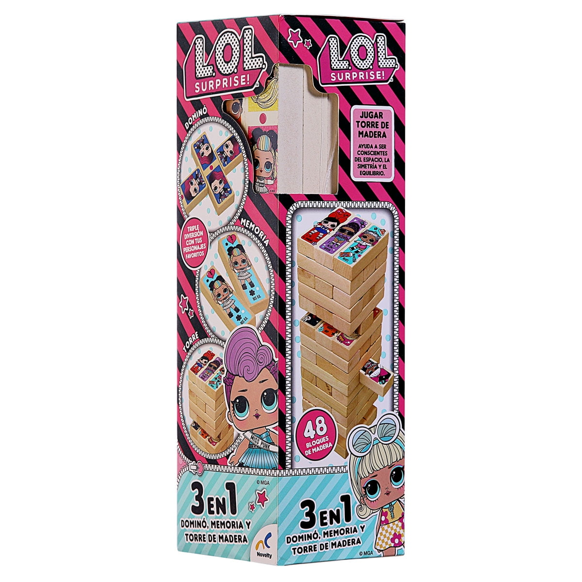 Juego DE Mesa Torre DE Madera 3 en 1 LOL Surprise Novelty JUEGO DE MESA ...