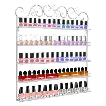 Sorbus Wall Mounted 5 Tier Nail Polish Rack Holder, Tree Silhouette ...