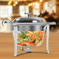 Buffet Dining Stove Chafing Dish Food Warmer Stainless Steel & Glass ...