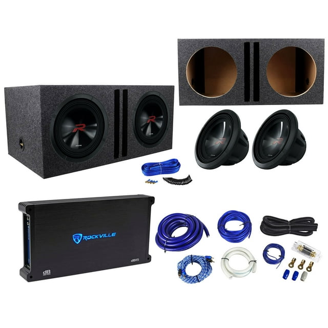 Alpine Car Audio Amplifier Subwoofers Combo Package: 2 Type-R R2-W12D2 ...