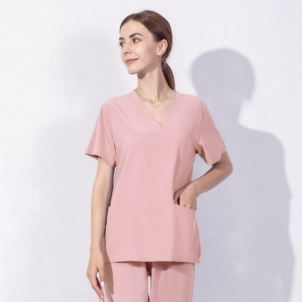 Uniforme de trabajo de médico, ropa de enfermera de manga corta, bata de hospital de belleza ...