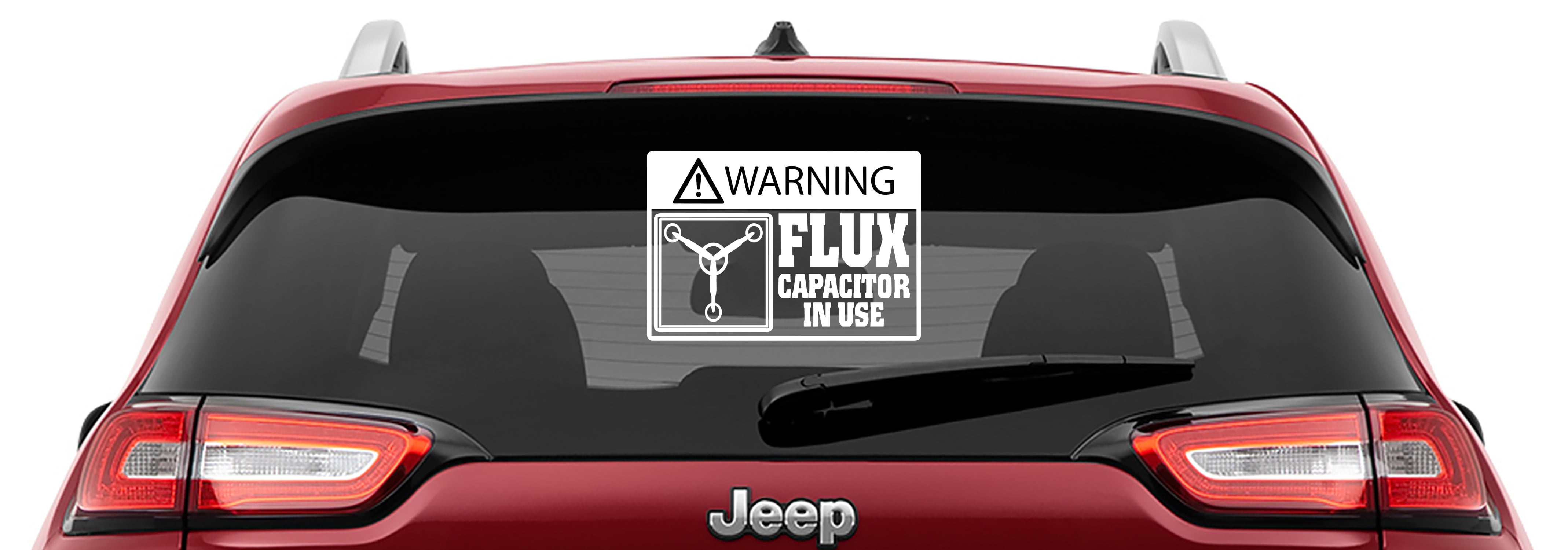 Collectible Decals Warning Flux Capacitor In Use Vinyl Decal - Walmart.com