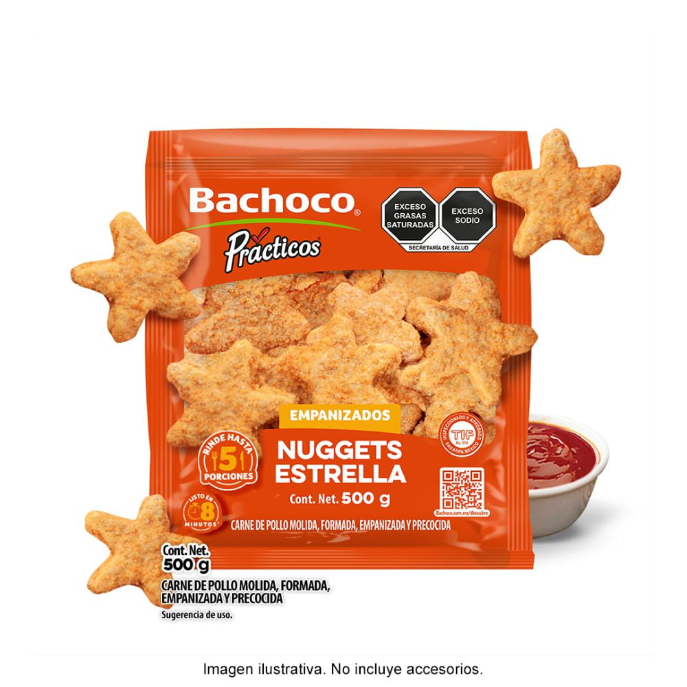 Nuggets Estrella Prácticos Bachoco congelados 500g || Bodega Aurrera ...