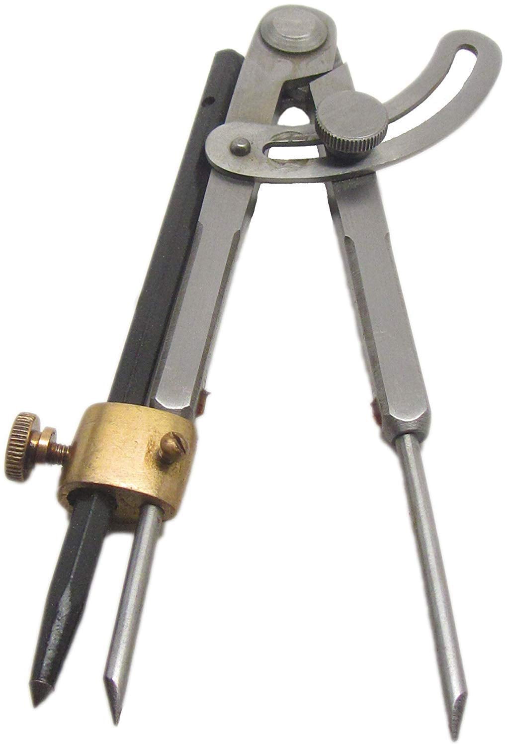Ramelson 6" Wing Compass Caliper Divider with Brass Holder with Carbide ...