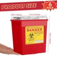 6 Pack 2 Gallon Sharp Containers for Needles Disposal Containers Sharps ...